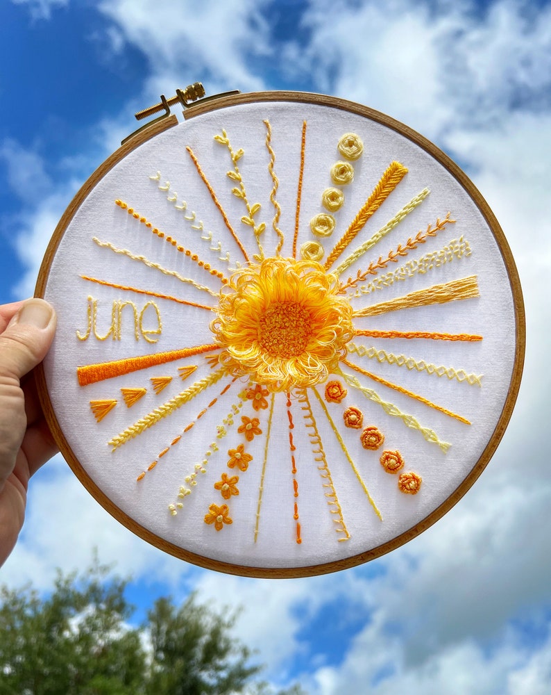 June Sampler Stitch PDF - Etsy