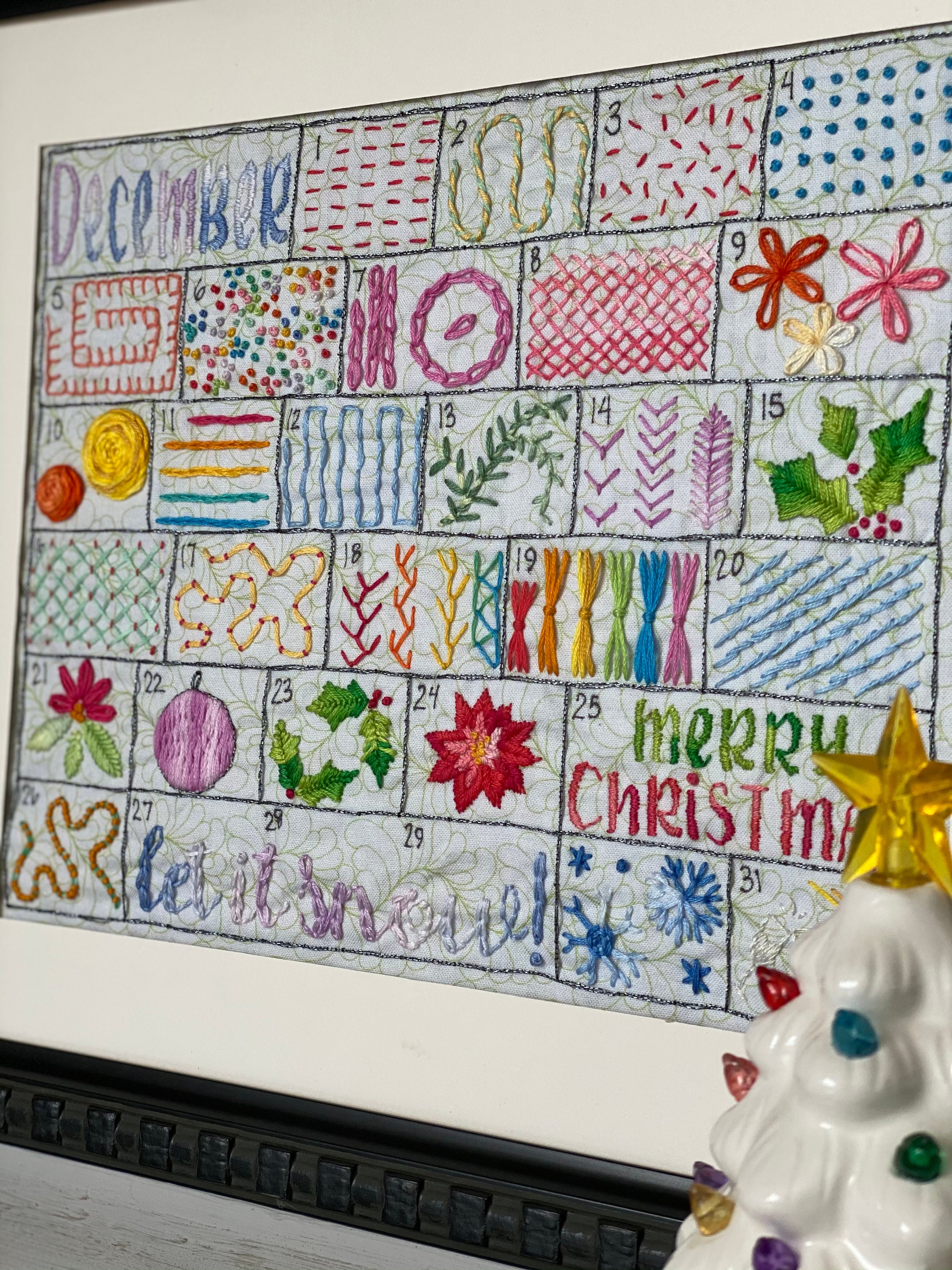 December Calendar Stitch PDF Pattern - Etsy