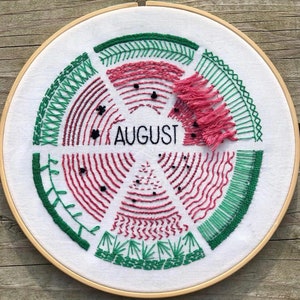 August Sampler Stitch *PDF* Pattern - Etsy