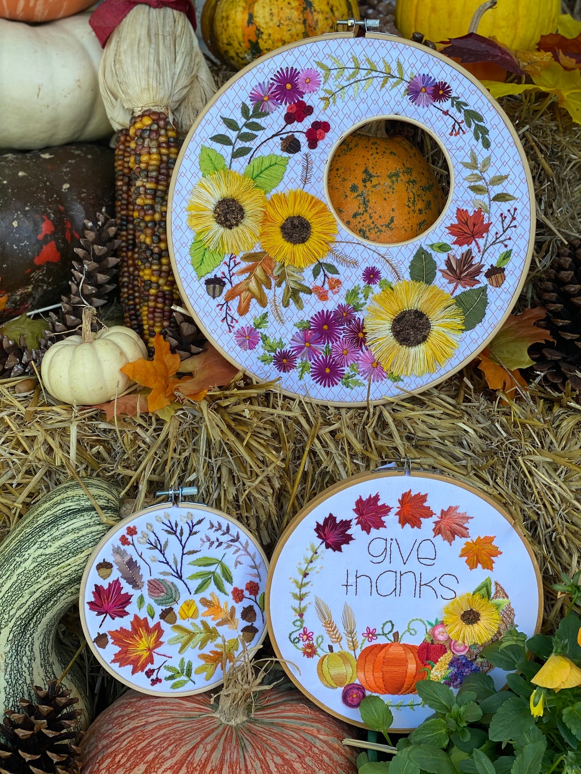 Harvest Wreath Stitch PDF Pattern | Etsy