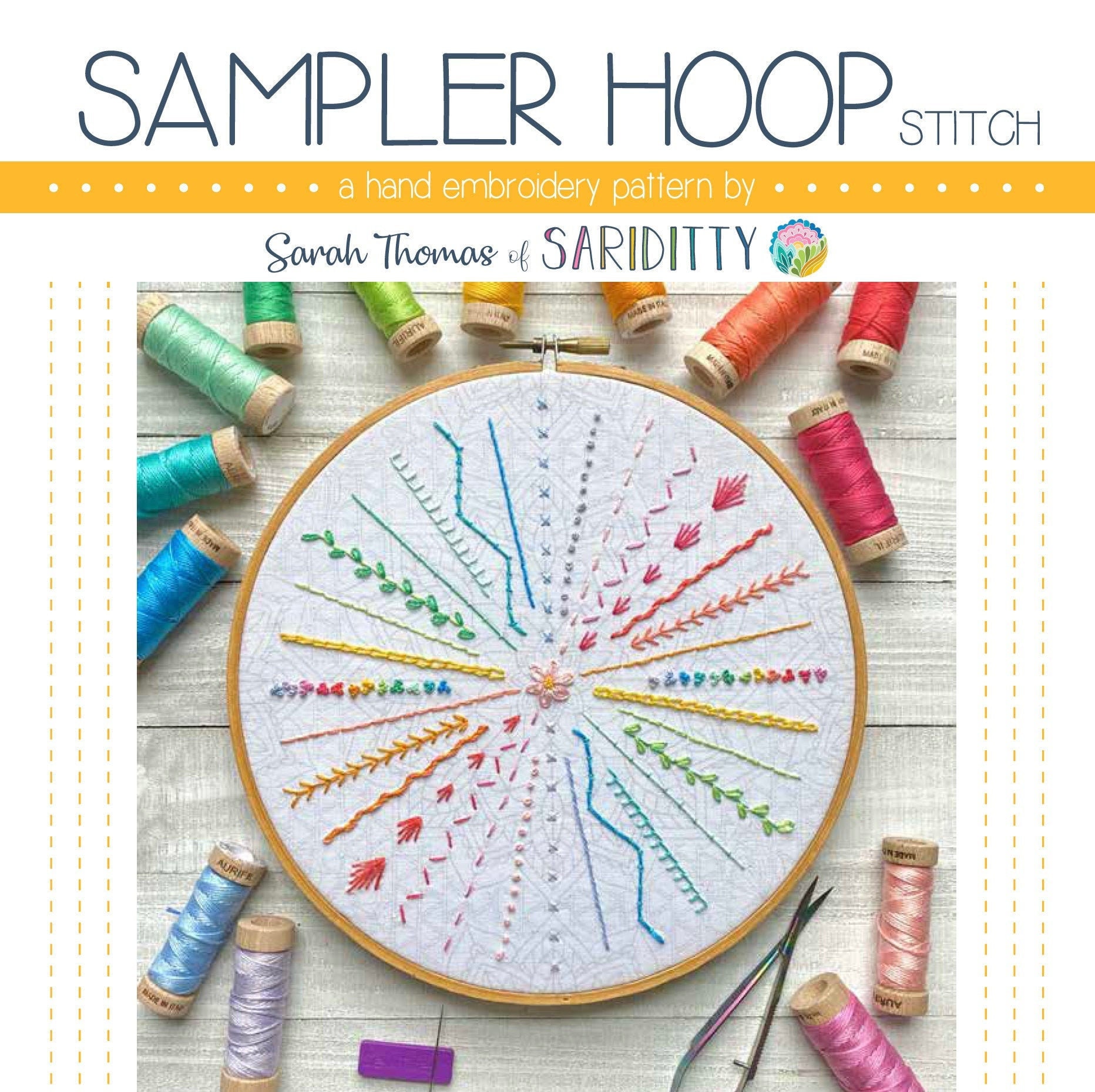 Sampler Hoop Stitch PDF Pattern - Etsy Canada