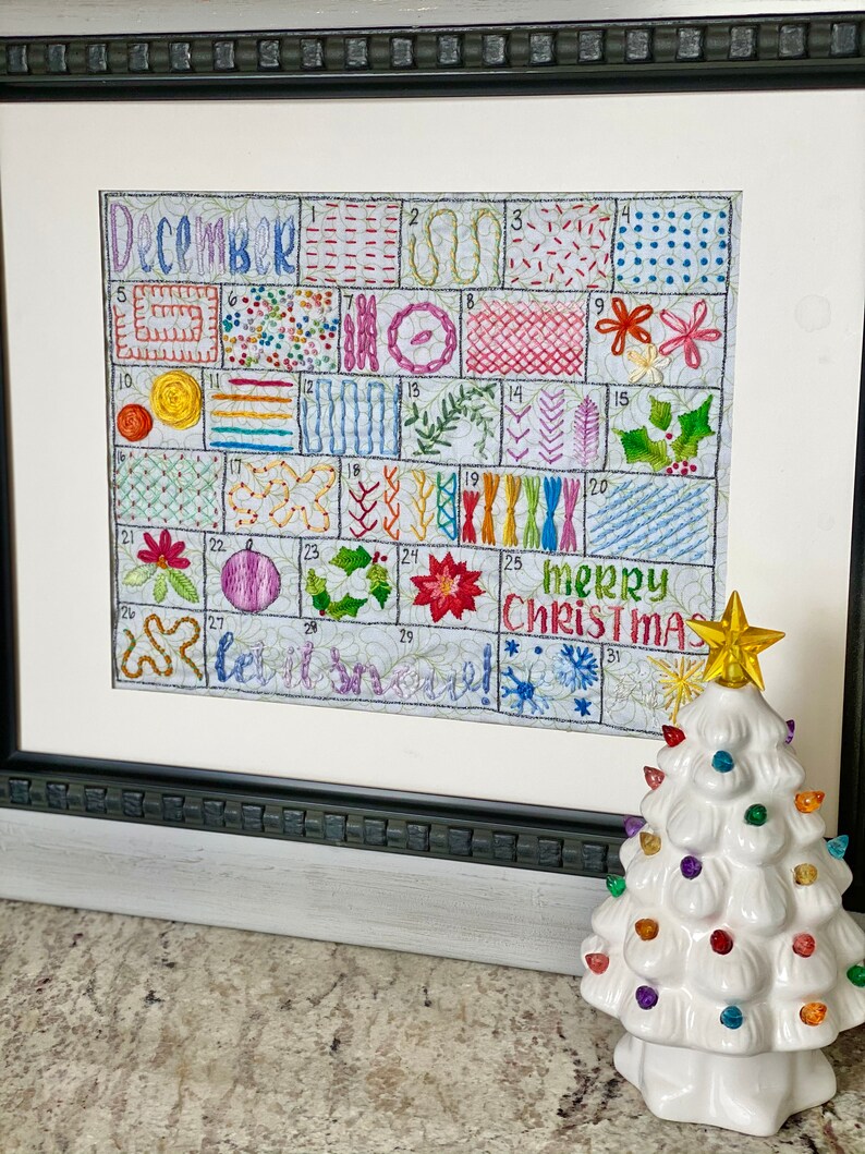 December Calendar Stitch PDF Pattern - Etsy