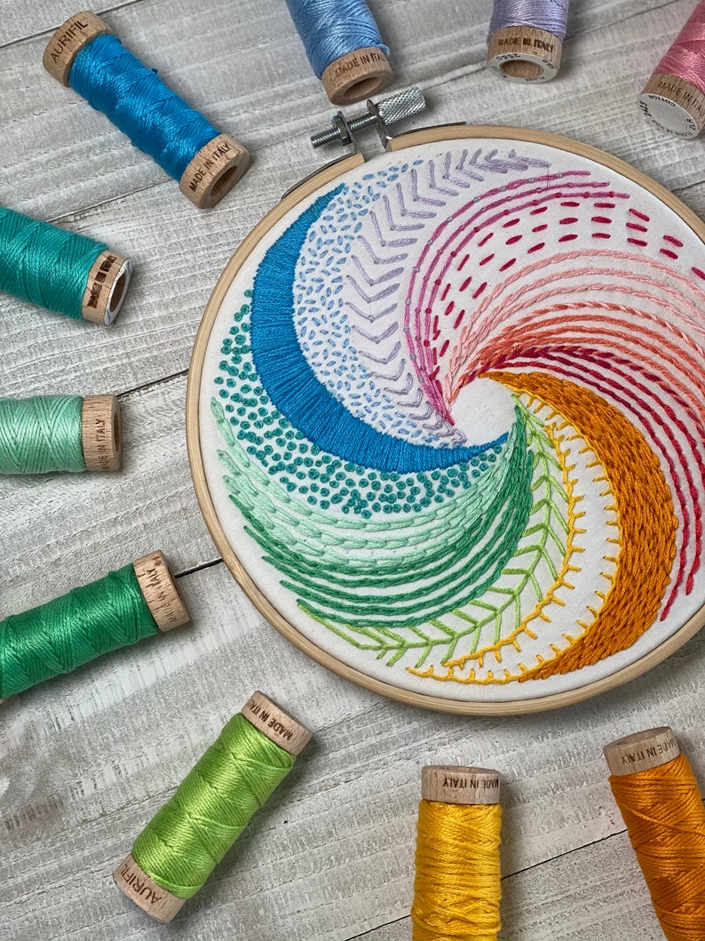 Pinwheel Hoop Stitch *PDF* Sampler Pattern - Etsy