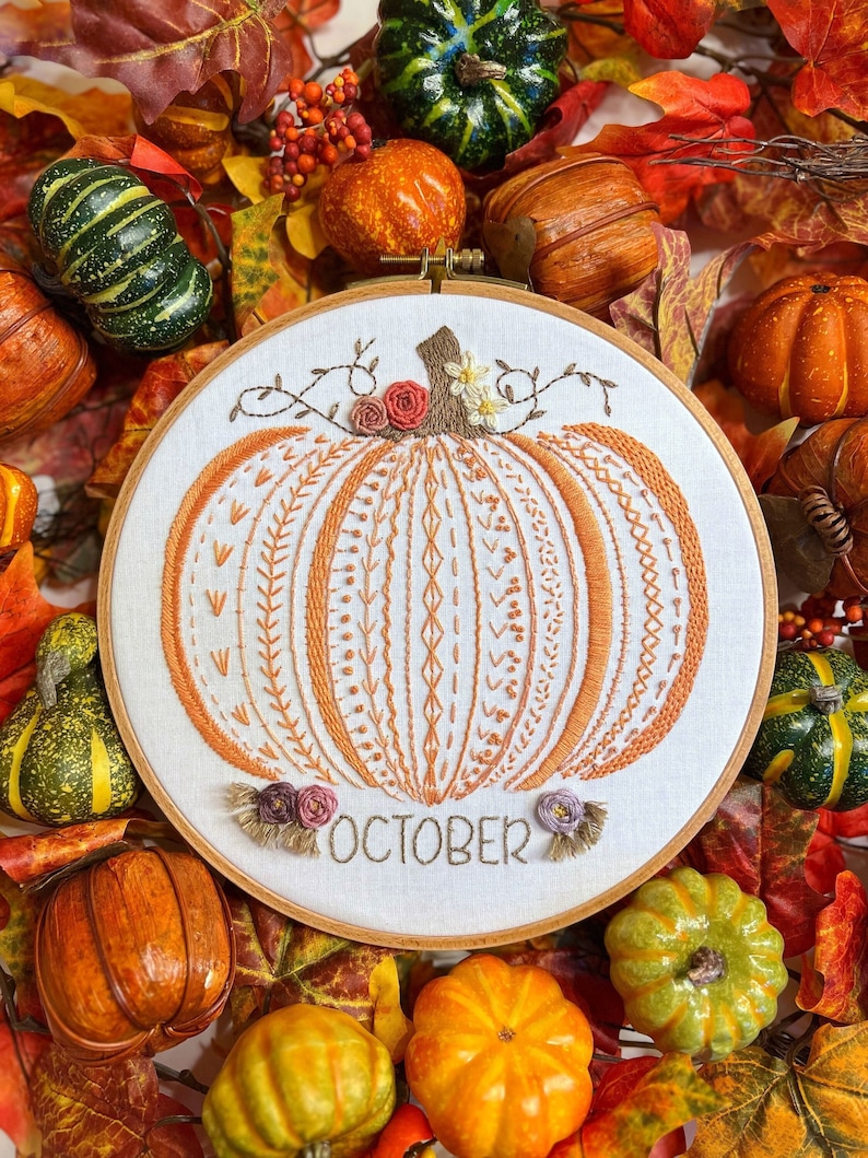 October Sampler Stitch PDF Pattern - Etsy