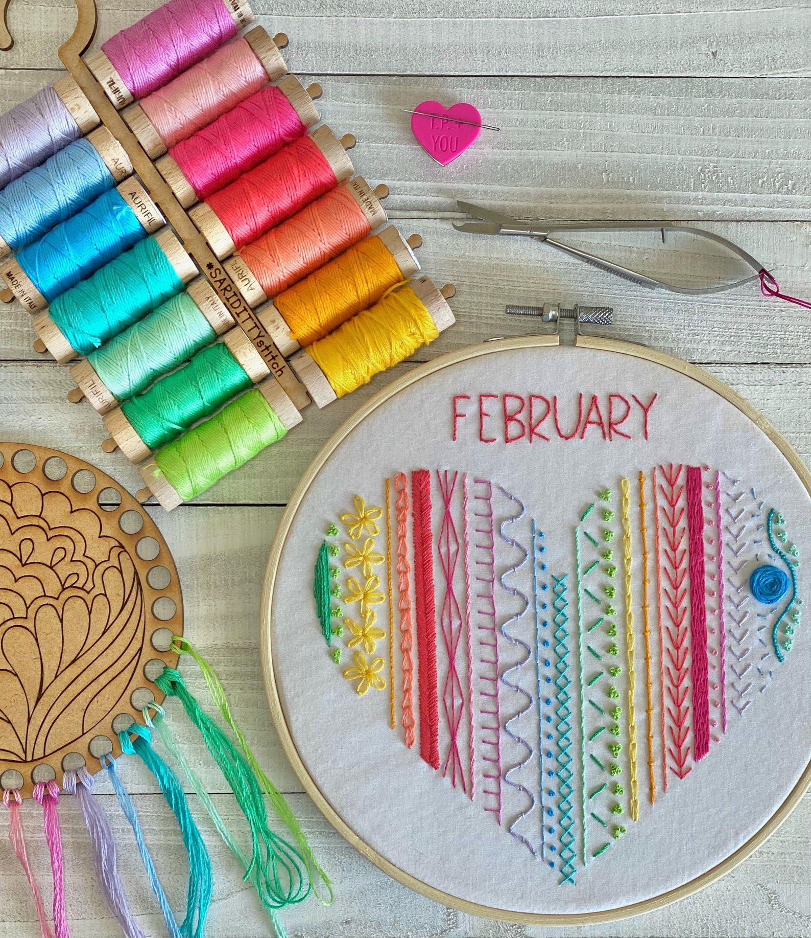 February Sampler Stitch *PDF* Pattern - Etsy