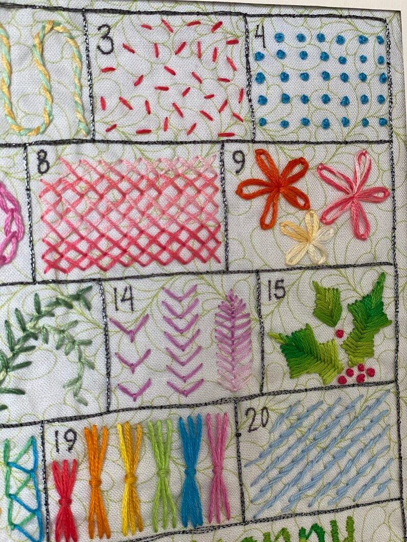 December Calendar Stitch PDF Pattern - Etsy