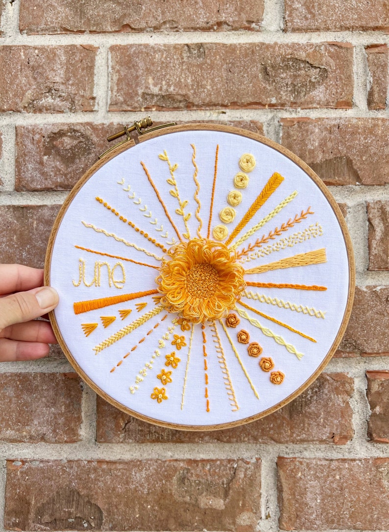 June Sampler Stitch PDF - Etsy