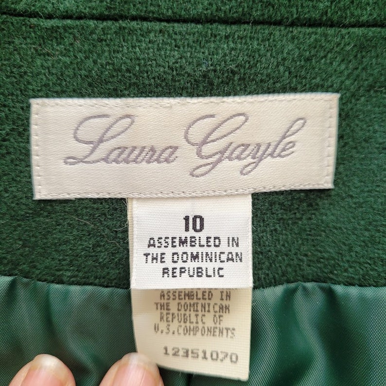 Vintage Laura Gayle Green Wool Suit Jacket Women's Size 10 - Etsy