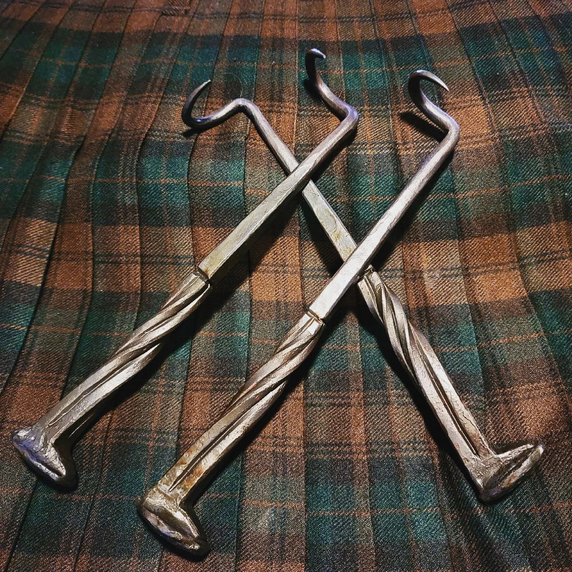 Hand Forged Railroad Spike Steak Turners - Etsy