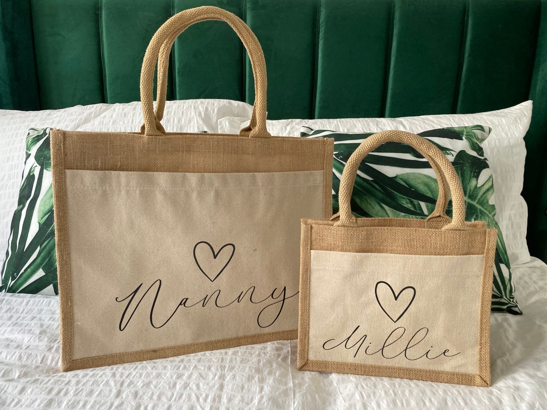 Personalized Heart Tote Bag: Matching Mummy & Me Gift - Etsy