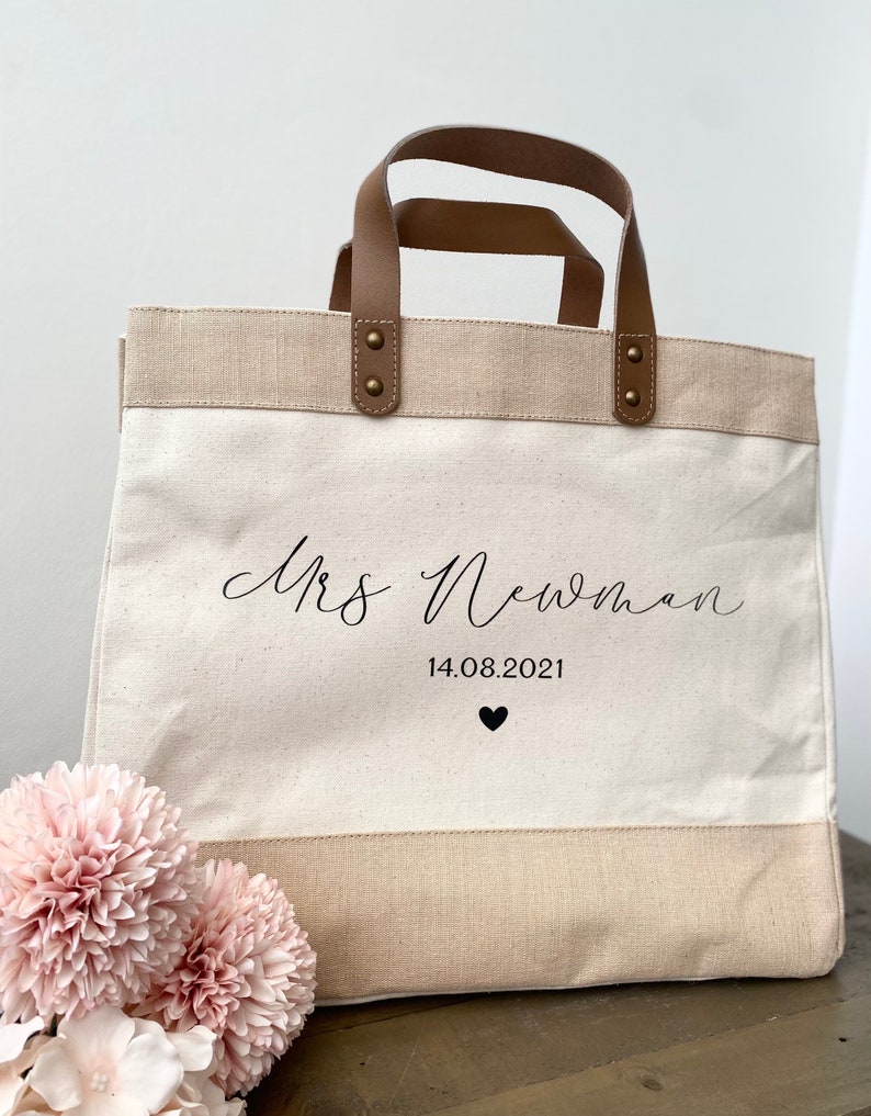 Bride or Groom Wedding Day Bag Large Day Bag Bride to Be - Etsy