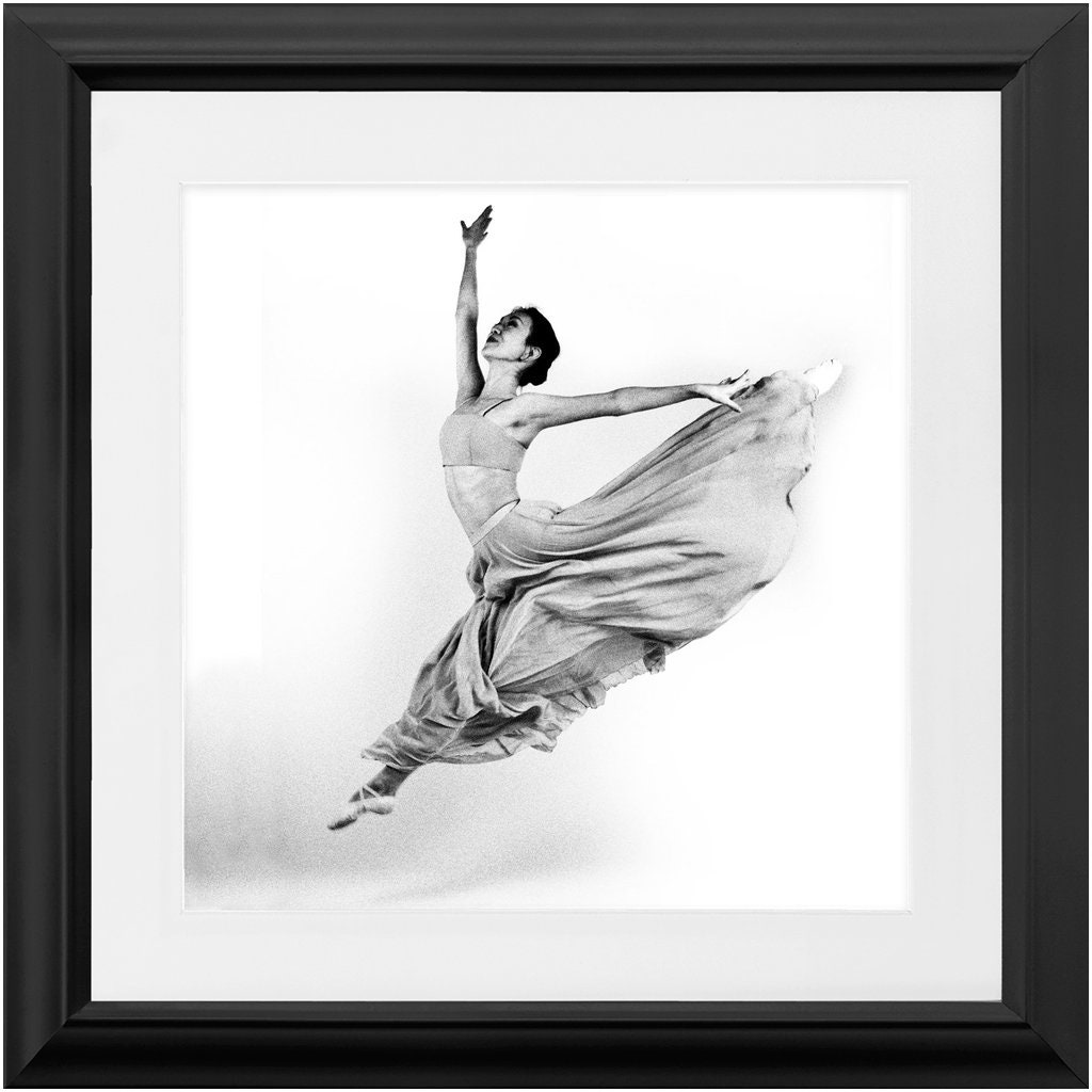 Contemporary Ballerina Leaping 1 square Framed Photo Contemporary Dance ...