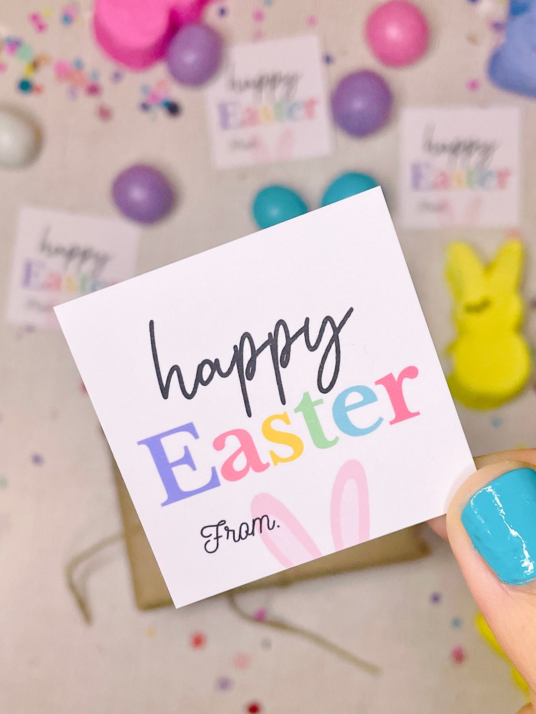 Easter Tags Printable, Easter Gift Tag, Printable Easter Cookie Tag ...