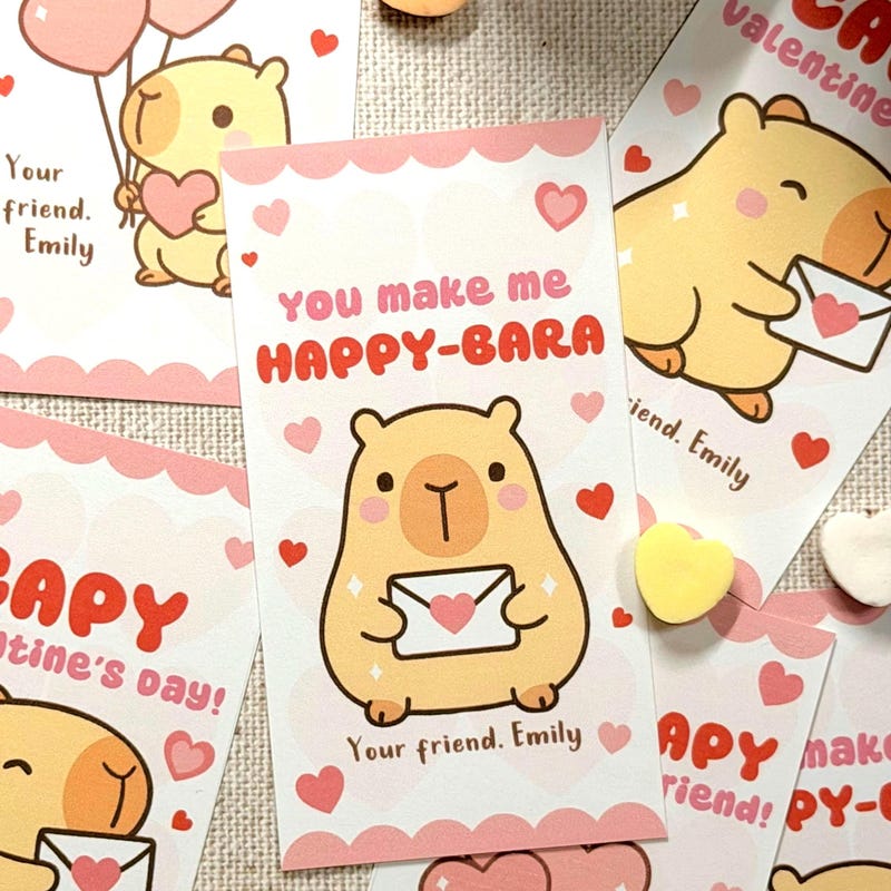 Capybara Valentine - Etsy