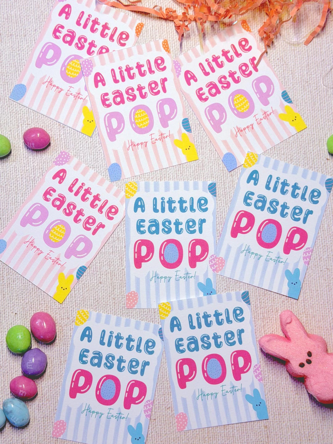 Easter Gift Tag Printable Kids Classroom Treat Pop It Easter Treat Bag ...