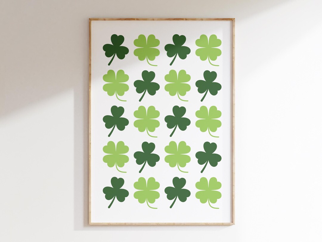 Shamrock Printable, St. Patrick's Day Wall Art, Set of 2 Printable, St ...