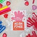 High Five Valentine, Sticky Hand Valentine,kids Valentine Printable ...