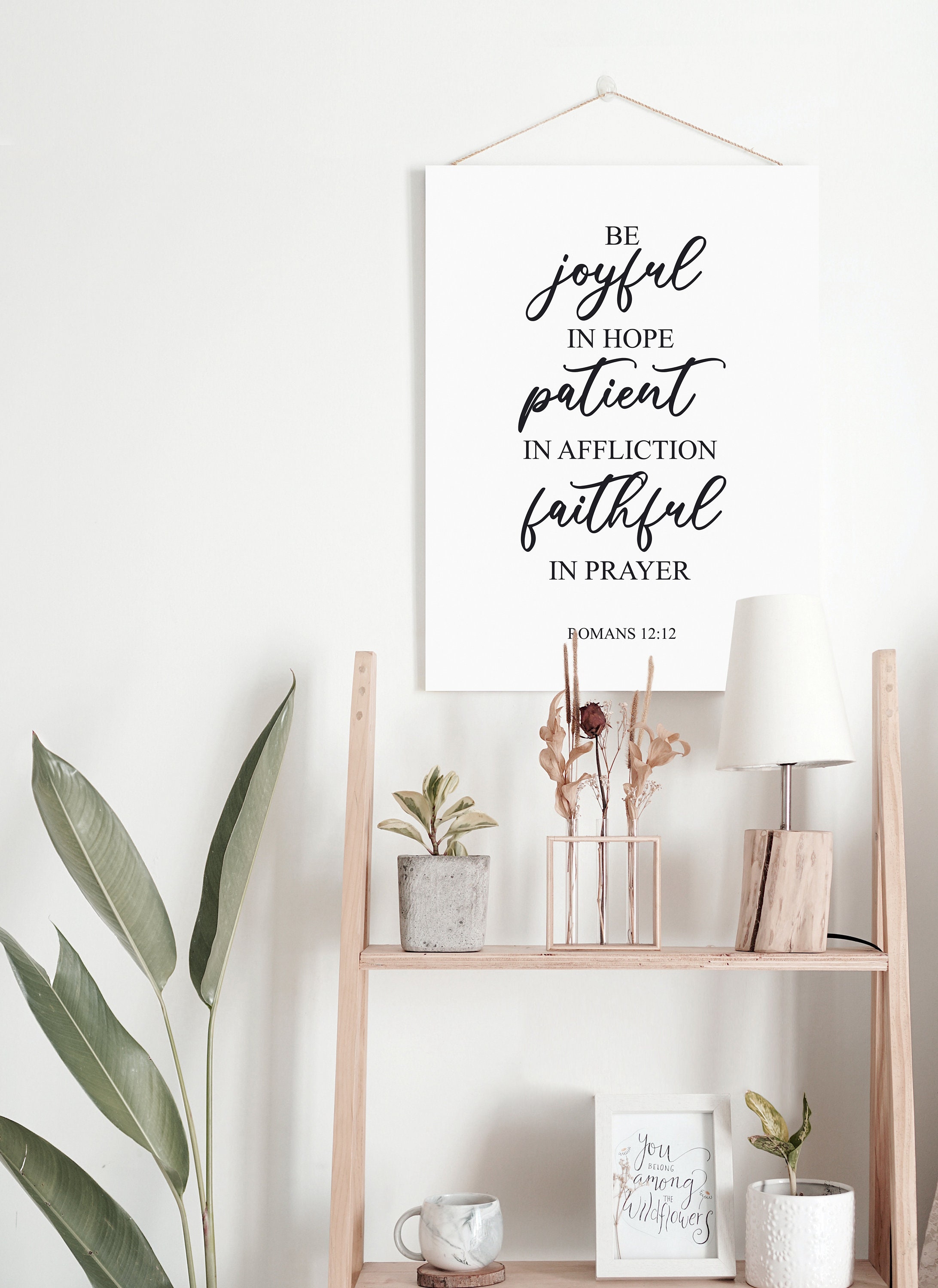 Bible Verse Poster, Printable Bible Verses, Minimalist Poster, Joyful ...
