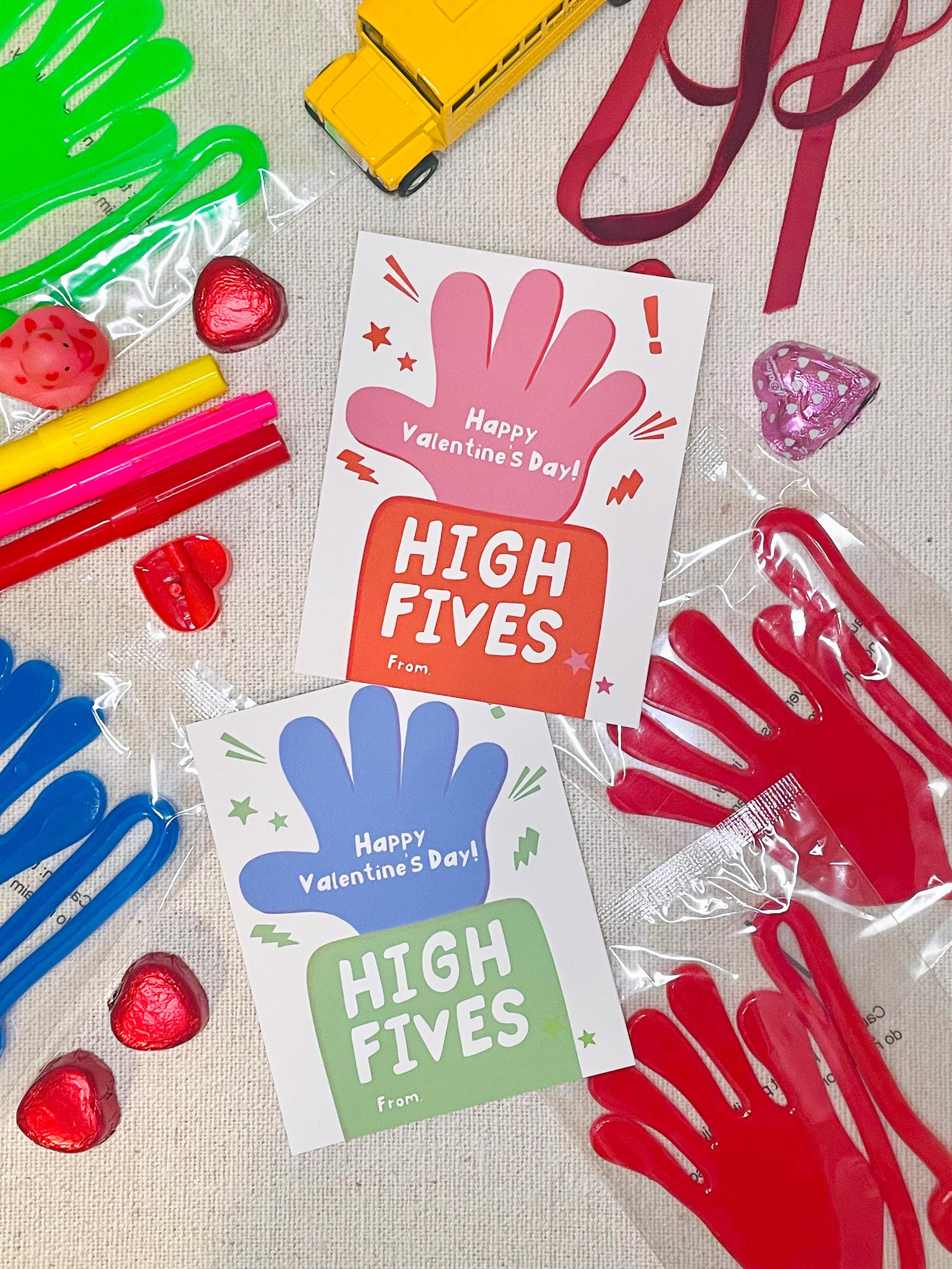 High Five Valentine, Sticky Hand Valentine,kids Valentine Printable ...