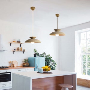Set of 2 Ceramic Pendant Lights, Minimalist Lighting, Hanging Lamp ...