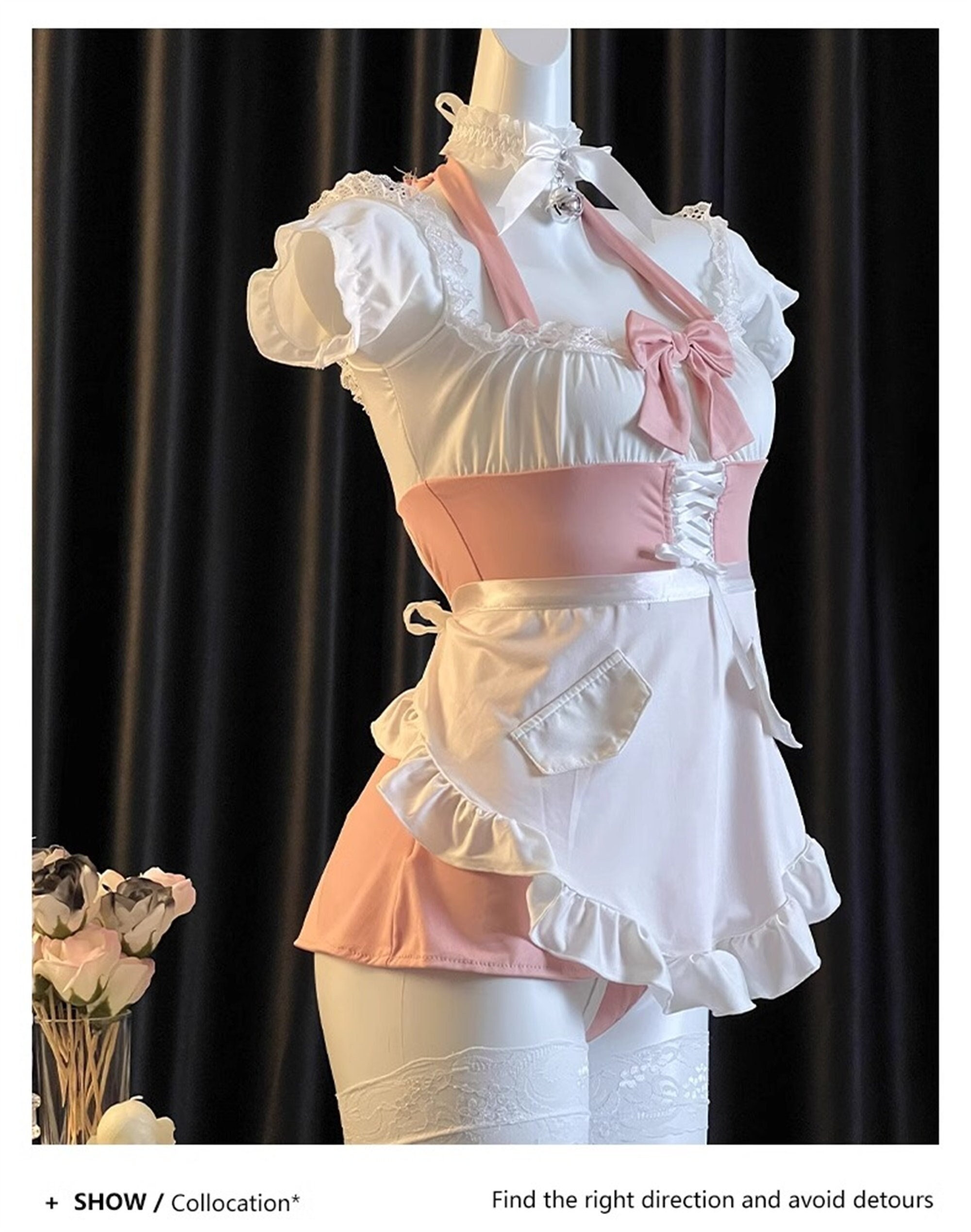 Cosplay Maid Costume With Choker maid Outfit French Maid Dress Sweet ...