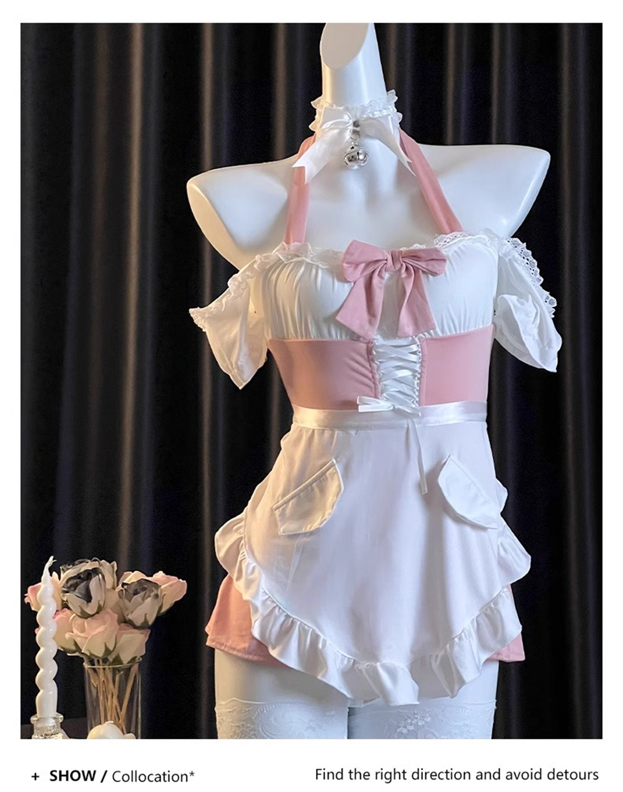 Cosplay Maid Costume With Choker maid Outfit French Maid Dress Sweet ...