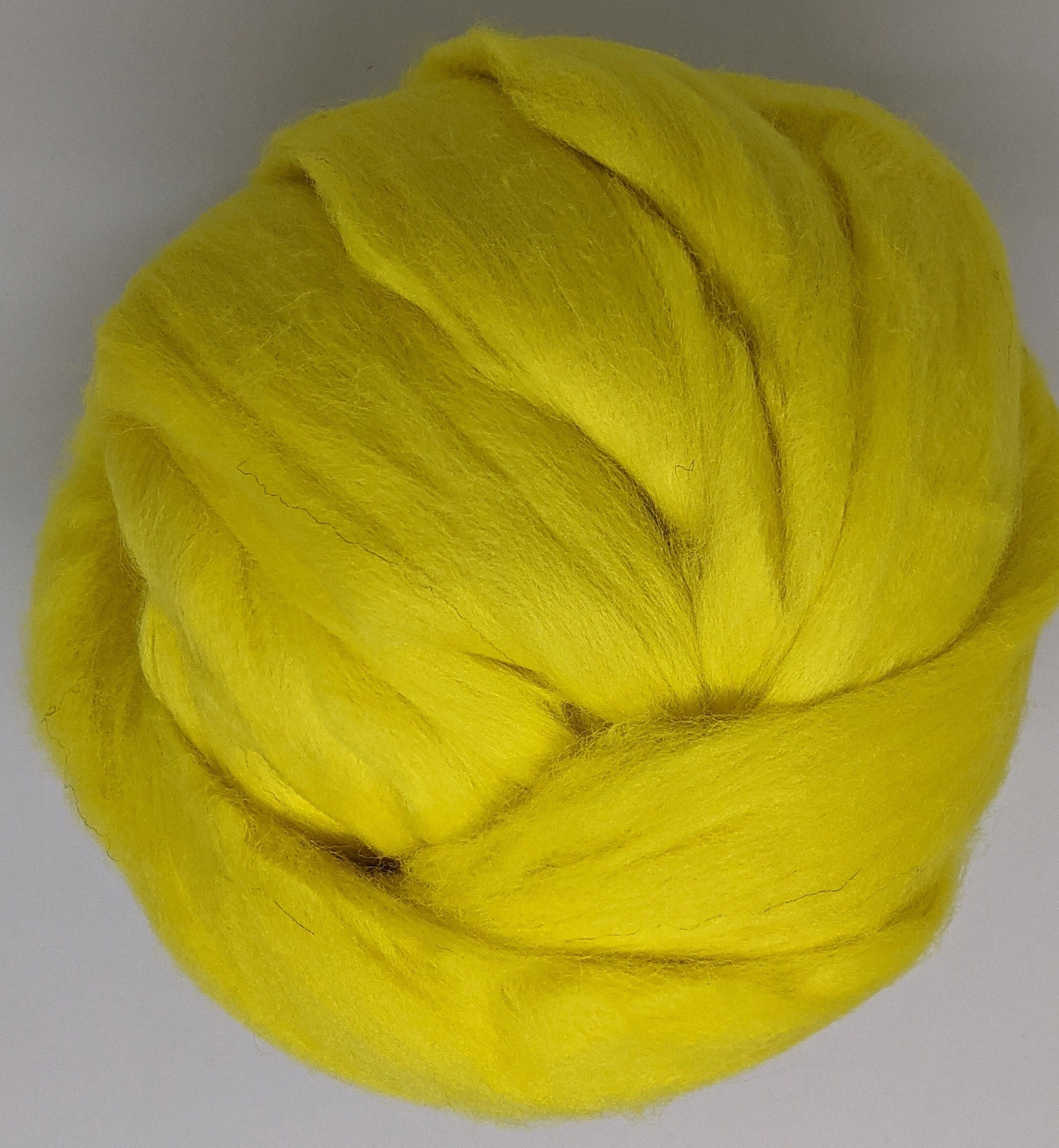 Wool Roving bulk Lemon yellow color Wool Top Fiber Spinning | Etsy