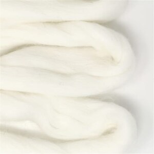 10 Lb Wholesale Wool Roving, Roll Un-dyed White Combed Wool Top Fiber ...