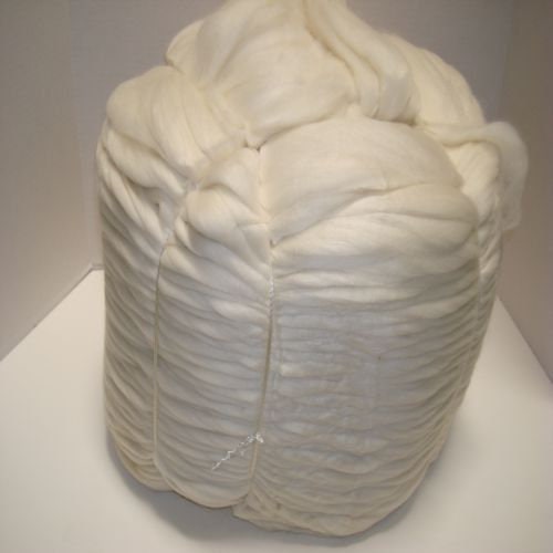 22 Lb Wholesale Wool Roving, Natural Un Dyed White Wool Top Fiber ...