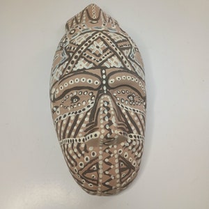 Vintage Tribal Clay Intricate Wall Mask. 8" X 4" - Etsy