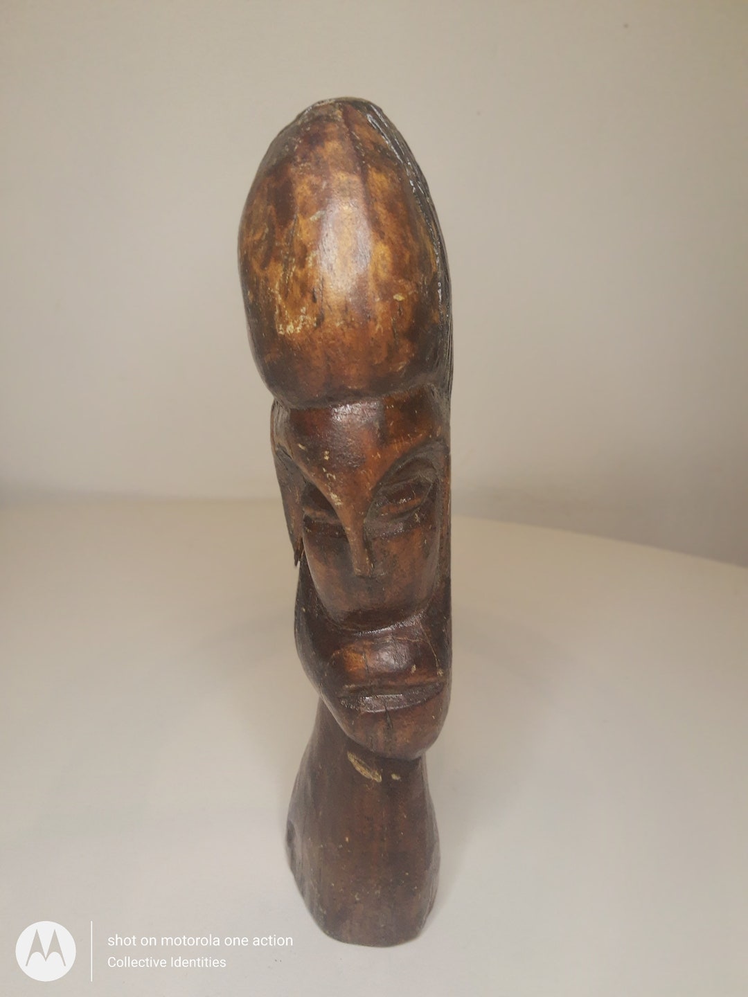 Hand Carved Wooden Man Statue. 2.5 X 9.5 - Etsy