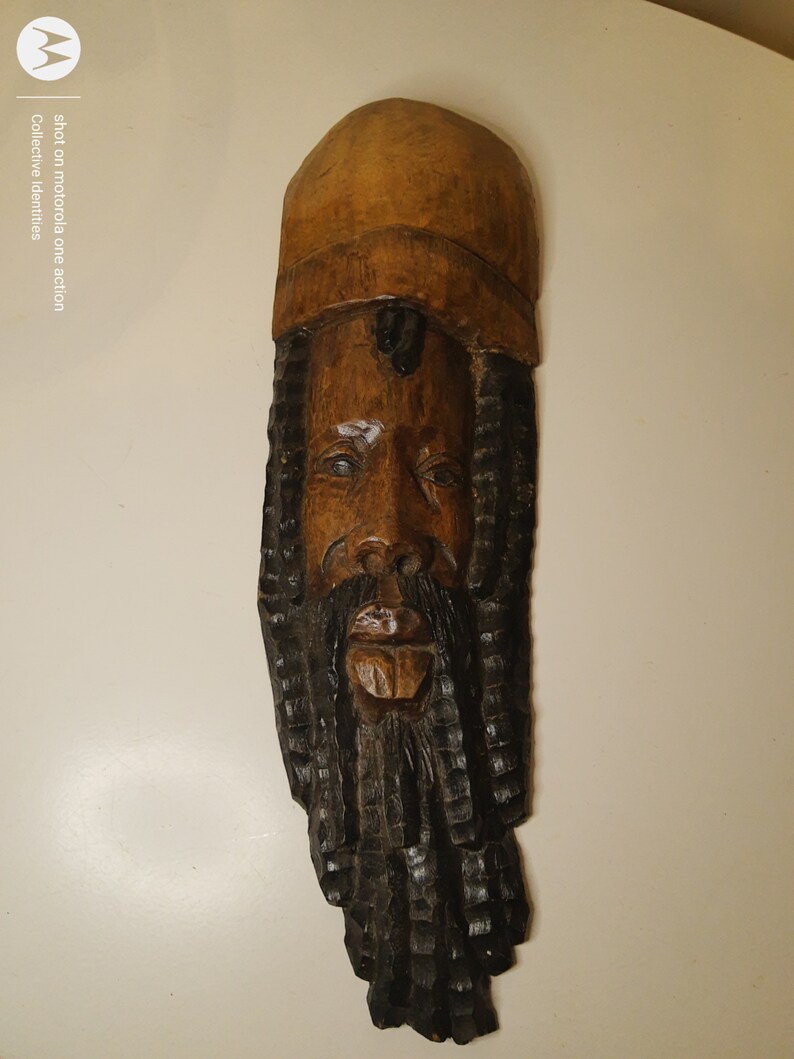 Large hand carved wooden Rasta man wall hanging 20.5 x | Etsy