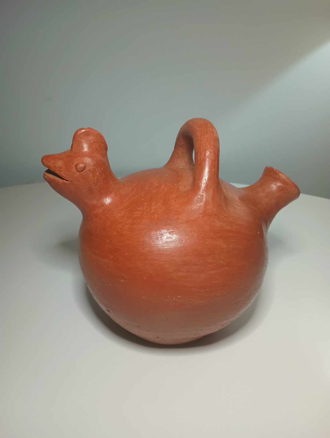 Rare Vintage Pre-columbian Style Terracotta Bird Jug/ Pitcher Hand Made ...