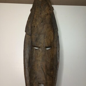 Vintage Hand Carved Wooden African Tribal Wall Mask. 11 X 5 - Etsy