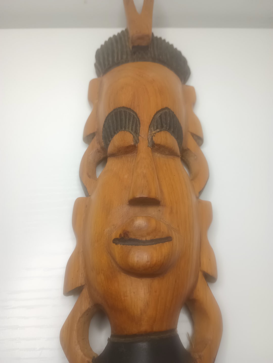 Vintage Hand Carved Wooden Tribal Mask. 11" X 3" - Etsy