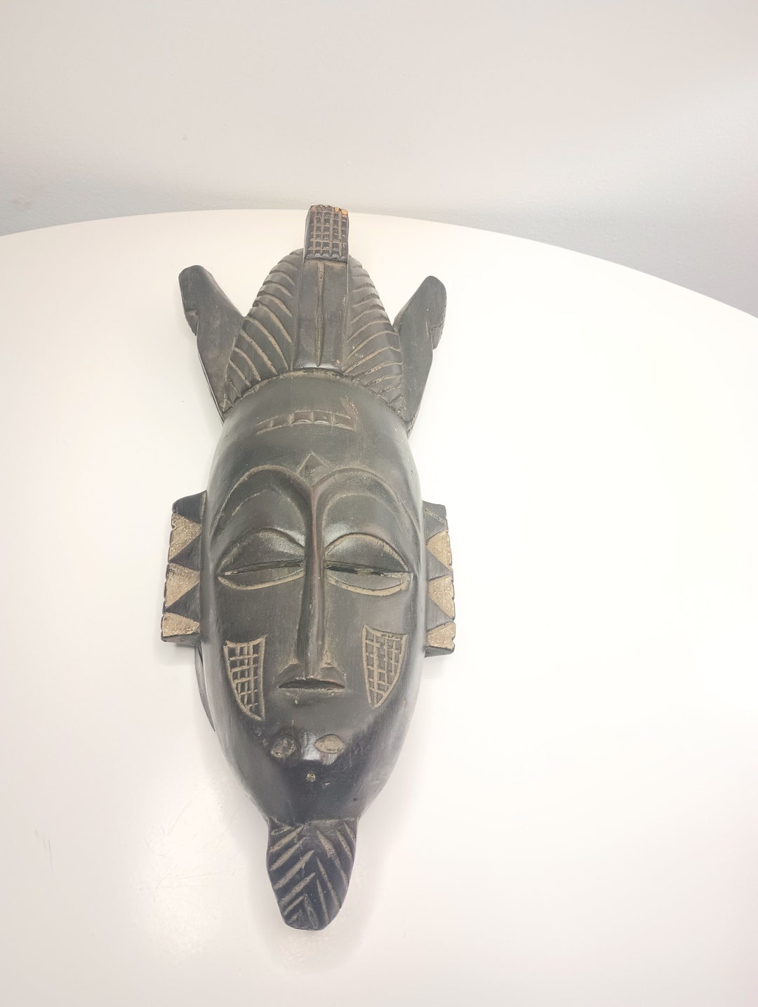 Beautiful Hand Carved Wooden African Wall Mask. 15" X 6" - Etsy