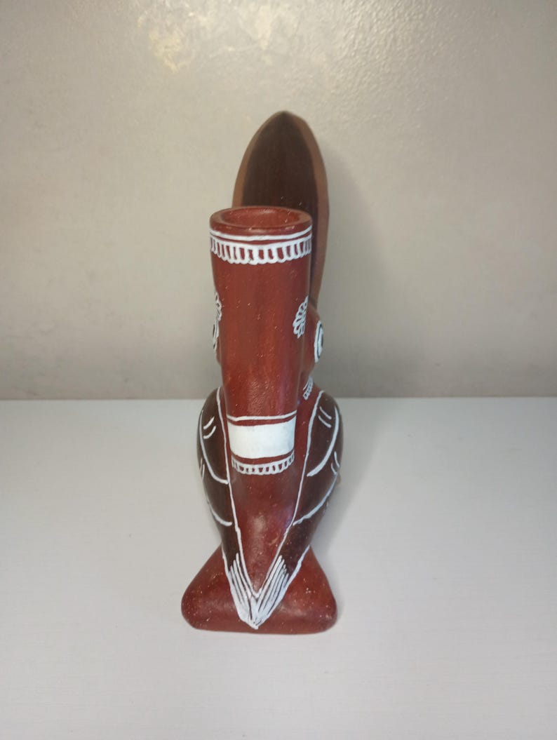 Vintage Aztec Clay Mayan Toucan Spout Vessel Sculpture. 6" X 6" - Etsy