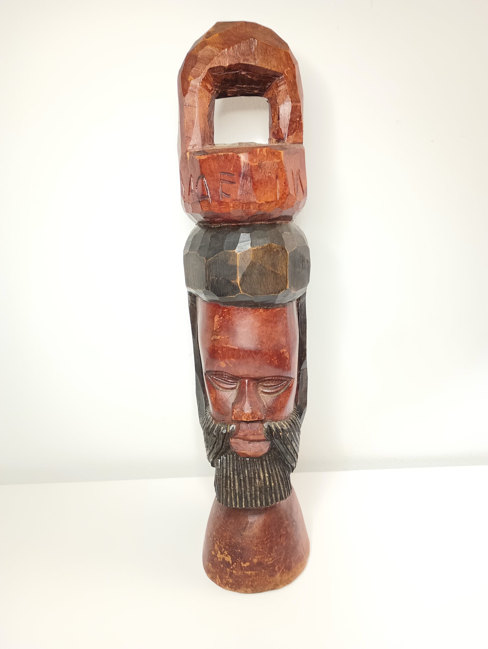 Vintage Hand Carved Wooden Jamaican Man Statue. 3" X 15" - Etsy
