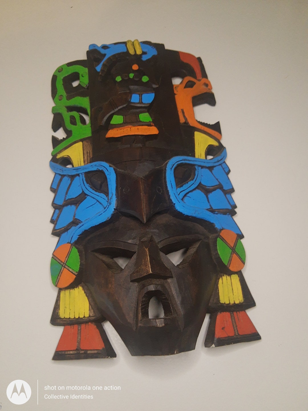 Mayan Mask Wooden Warrior Decor. 15.5 X 9 - Etsy