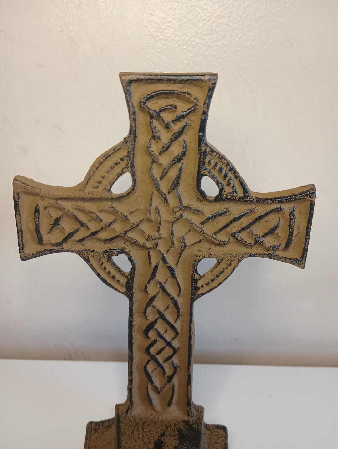 Vintage Iron Celtic Cross Sculpture.4.5" X 7.5" - Etsy