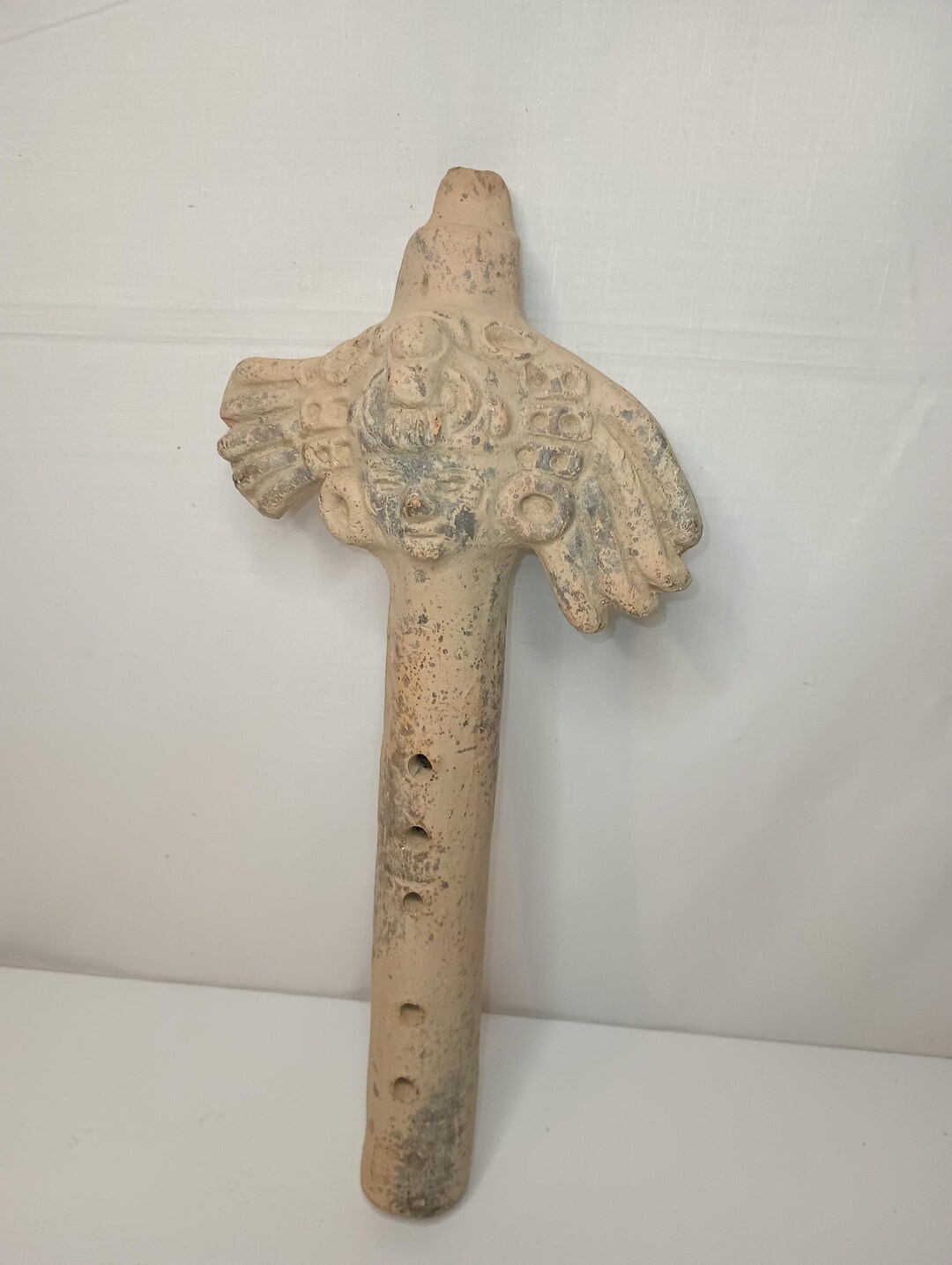 Beautiful Vintage Clay Aztec Mayan Flute.11.5" X 5" - Etsy