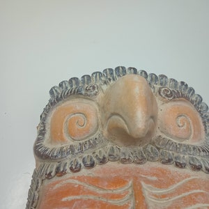 Vintage Aztec Inca Clay Warrior Wall Hang Mask. 9.5" X 7" - Etsy