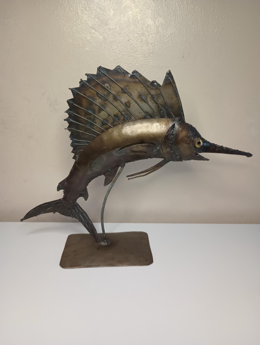 Vintage Metal Sword Fish Sculpture. - Etsy