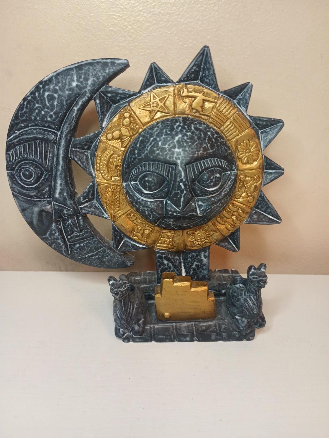 Vintage Symbology Cosmology Sun and Crescent Moon Pen Holder. - Etsy