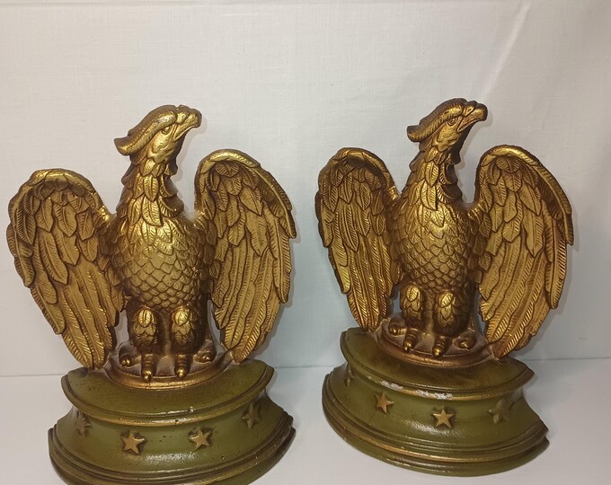 Vintage Sexton Metal Eagle Bookends. 5.5" X 7.5" - Etsy