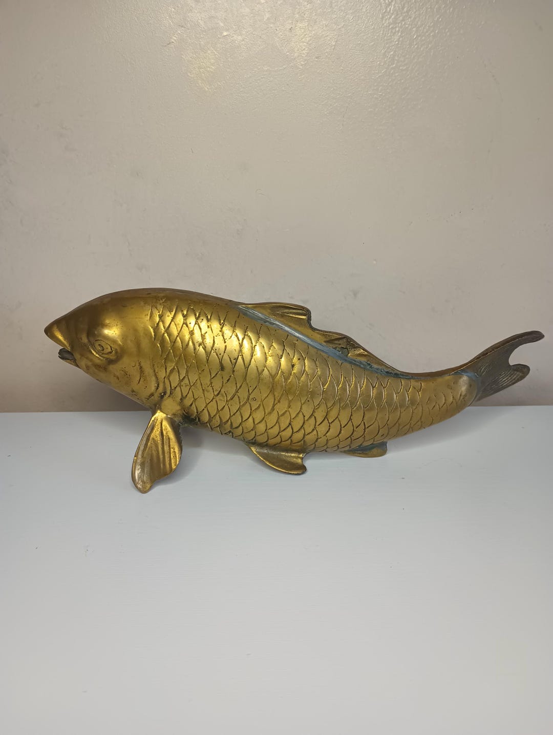 Large Brass Koi Fish Sculpture.10" X 3" X 3" - Etsy