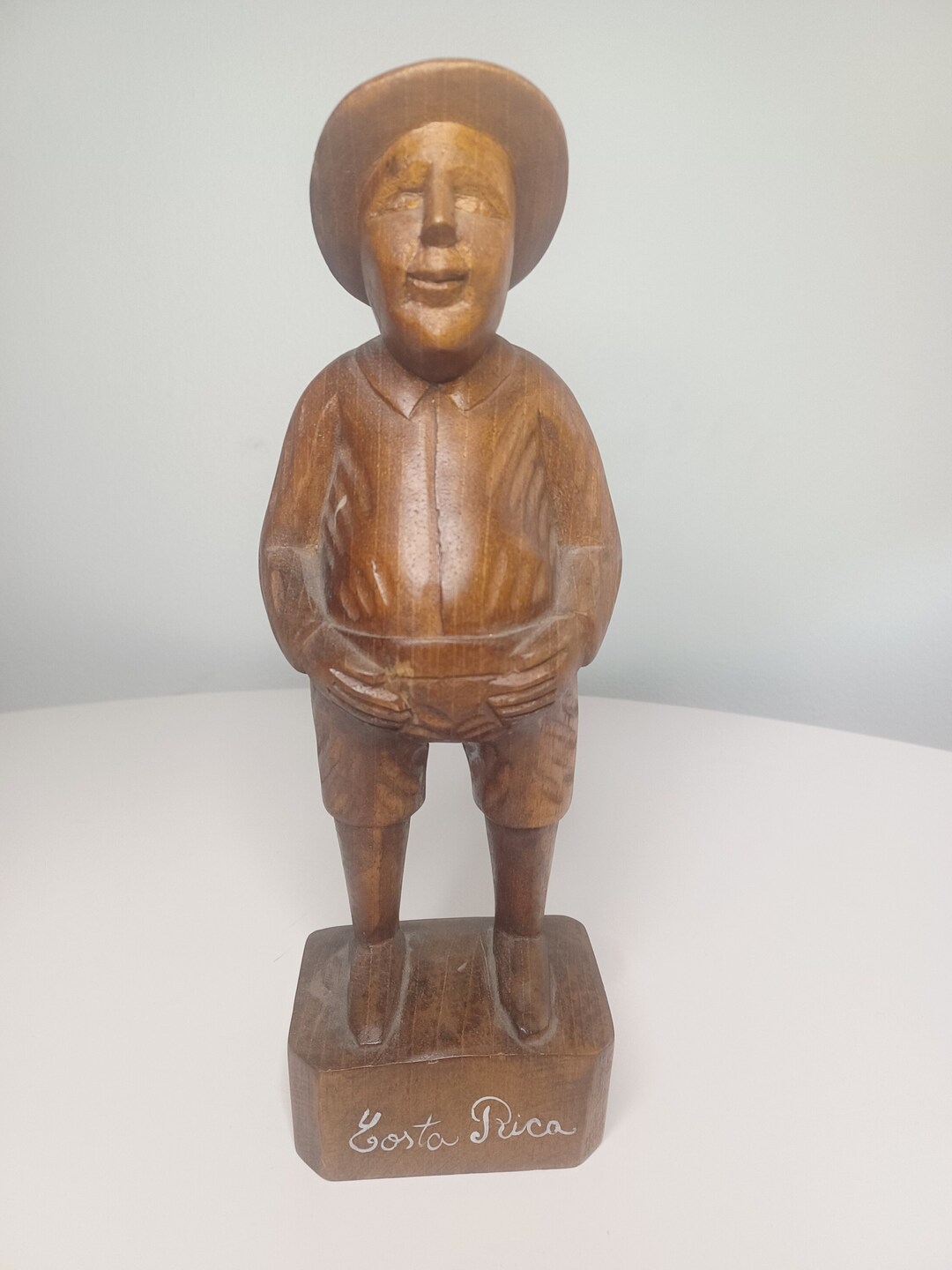 Vintage Hand Carved and Hand Made Wooden Figurine From Costa Rica. 3.5 ...