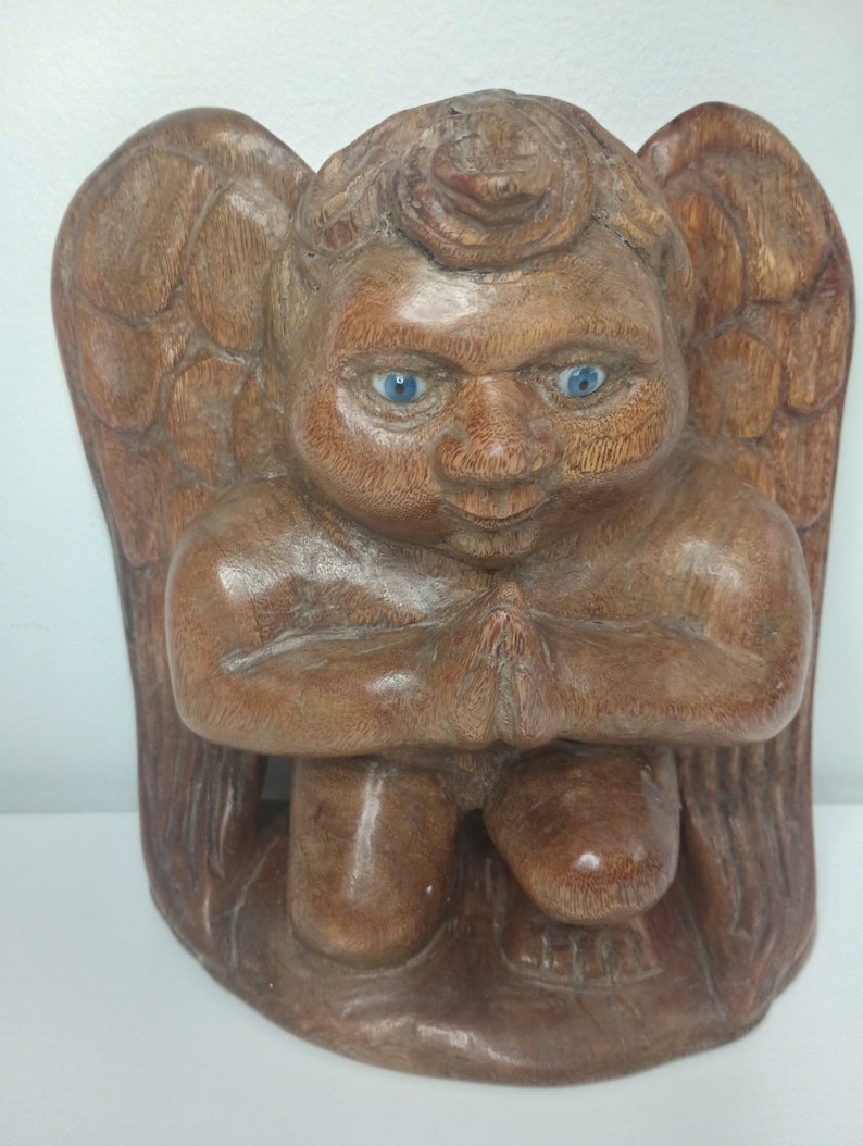 Beautiful Vintage Spanish Colonial Style Immortal Angel Wood Carving ...