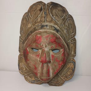 Rare Antique Wooden Aztec Mayan Wall Mask. 10.5" X 8" - Etsy