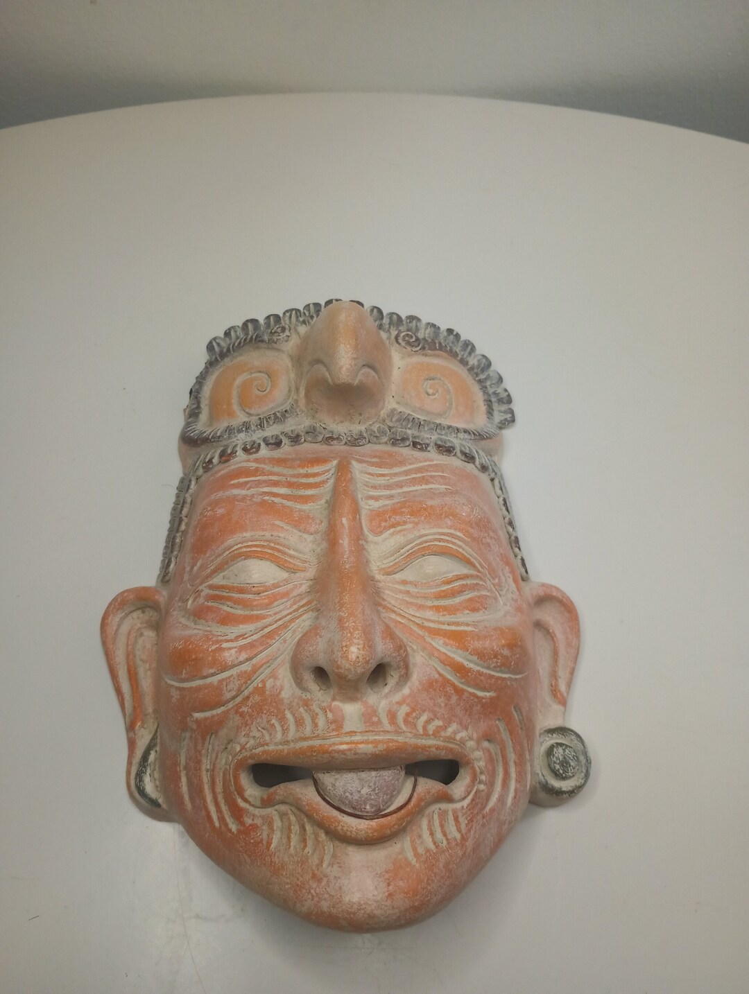 Vintage Aztec Inca Clay Warrior Wall Hang Mask. 9.5" X 7" - Etsy